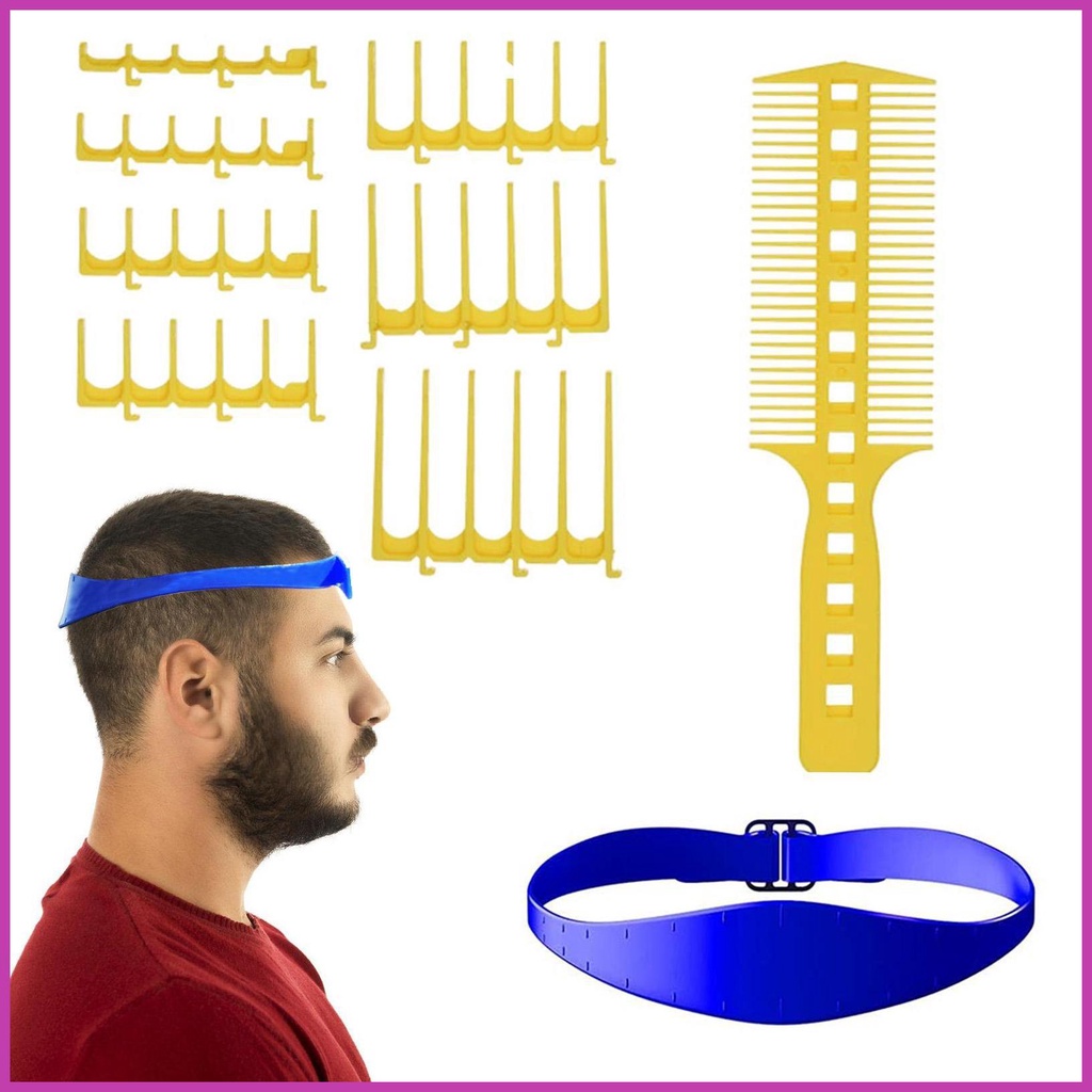 Fade Guide for Men DIY Home Hair Cutting Guide Comb Set Barber Hair ...