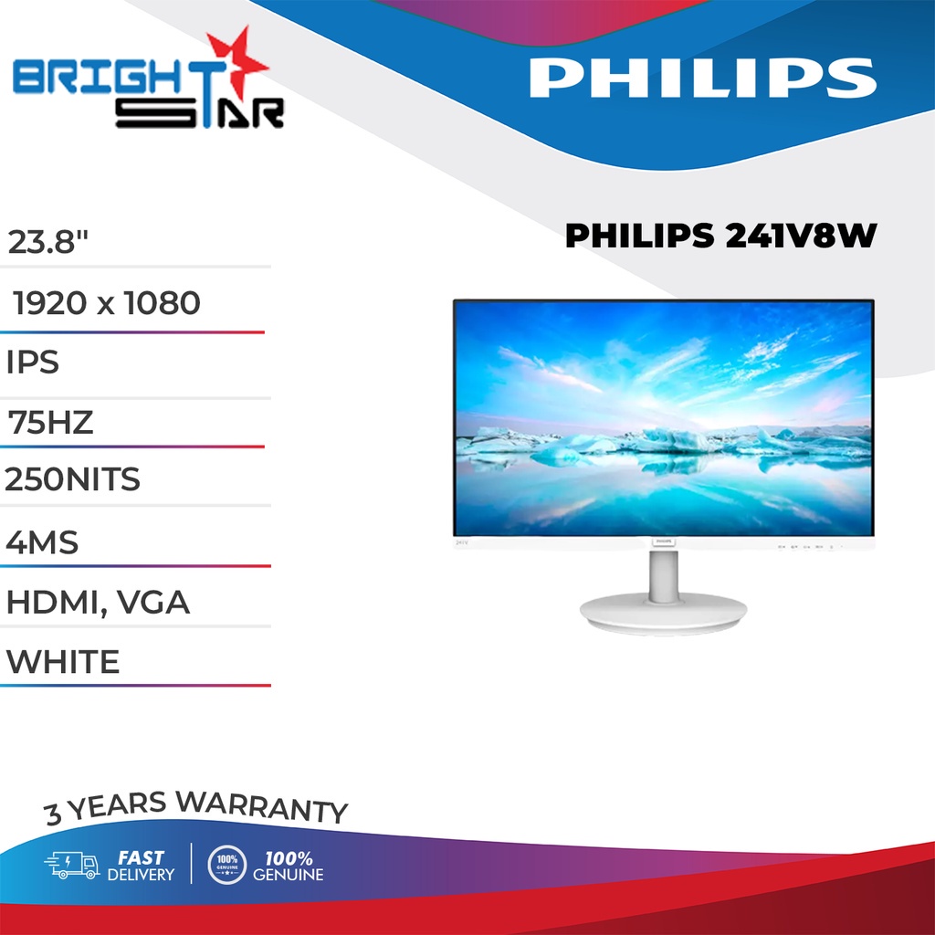 PHILIPS 24" PHILIPS241V8/93 241V8L 241V8LA 241V8W/93 75HZ FHD LCD ...