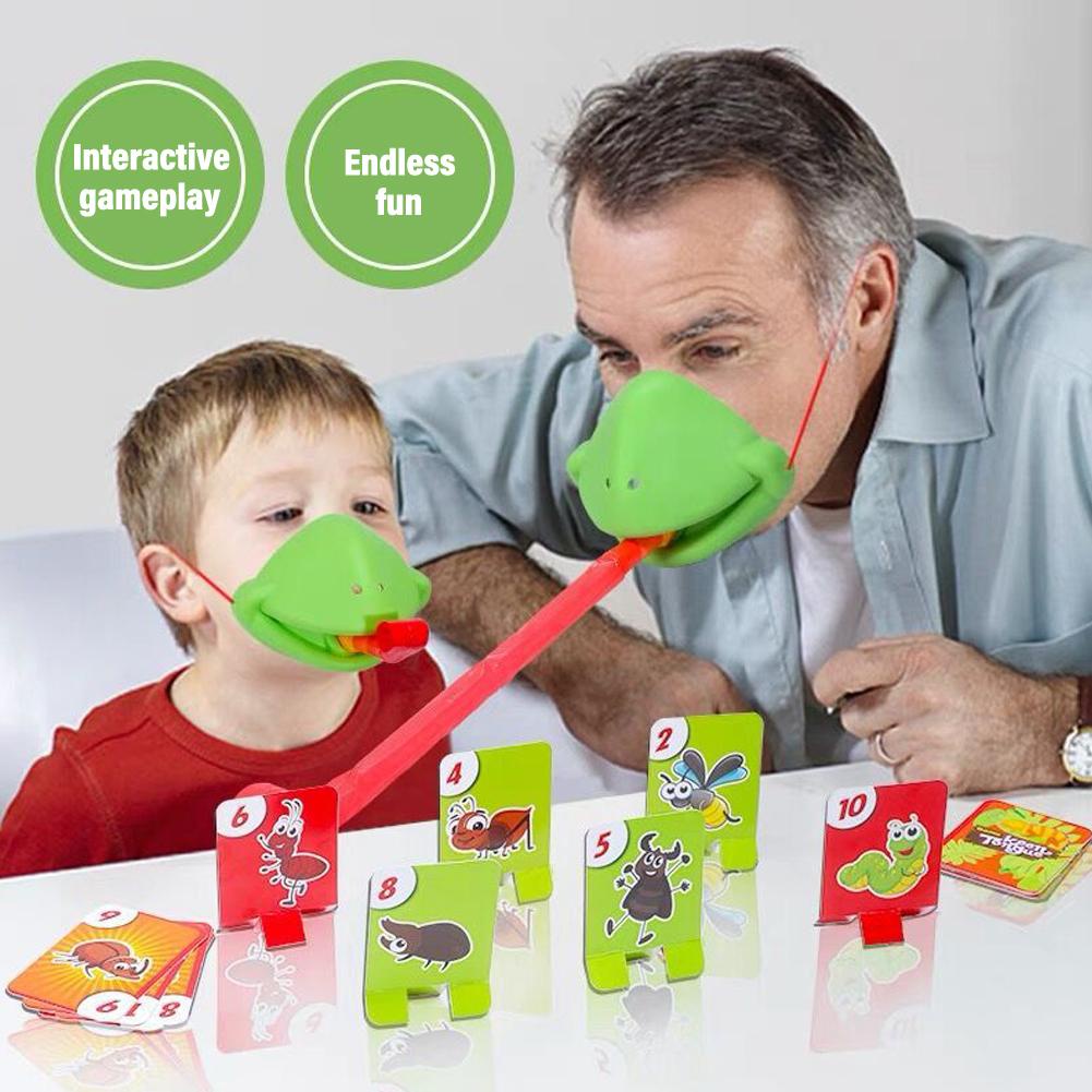 Plastic Frog Battle Toy Frog Sticking Out Tongue Children's Toy Board ...
