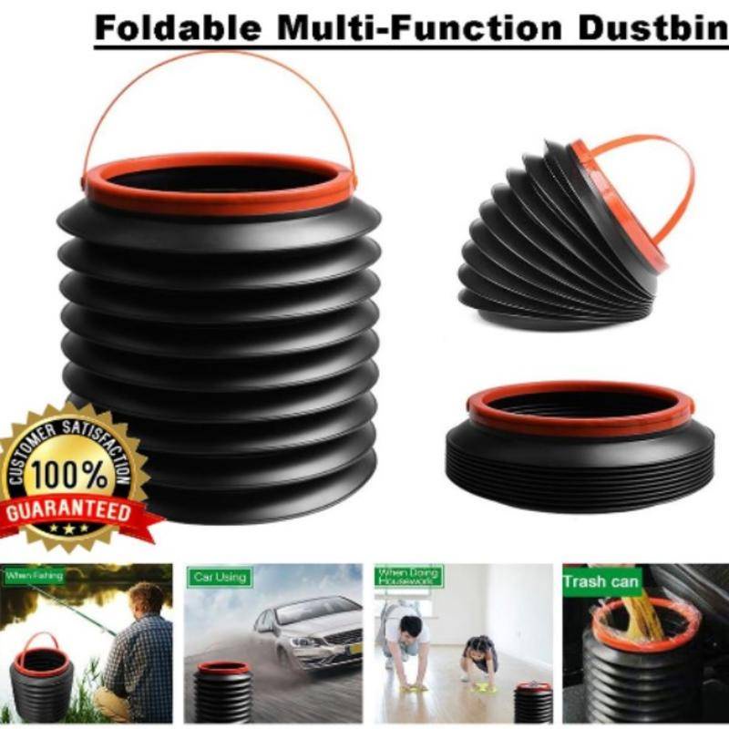 Foldable dustbin (4litre) car & home trash can automotive trash bin ...