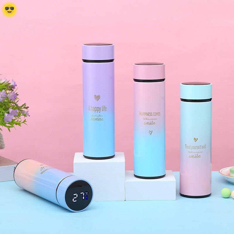 500ml Smart Insulation Cup Thermos Cup Water Bottle Led Digital ...