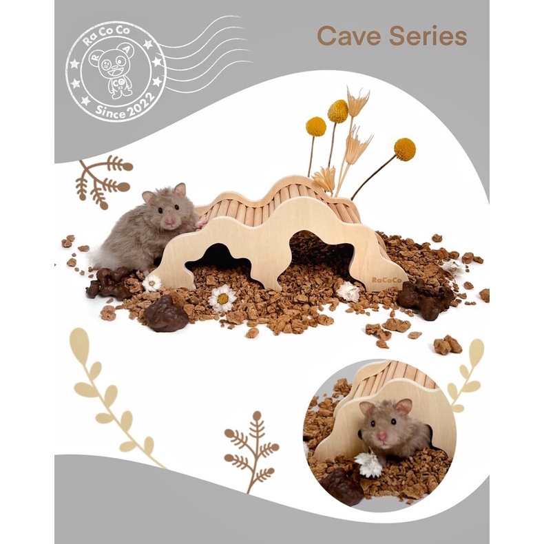 Racoco Cave Series- Double Cave Hideout Bridge Hamster Dwarf Hamster ...