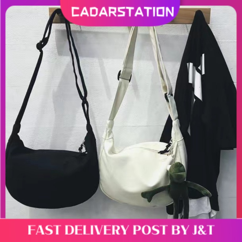 CS_ Large Capacity Canvas Bag Versatile Crossbody Shoulder Bag College ...
