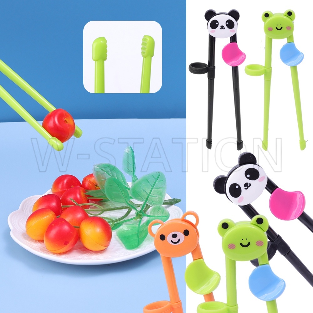 1 Pair Kids Training Chopsticks / Cute Animal Cartoon Learning ...