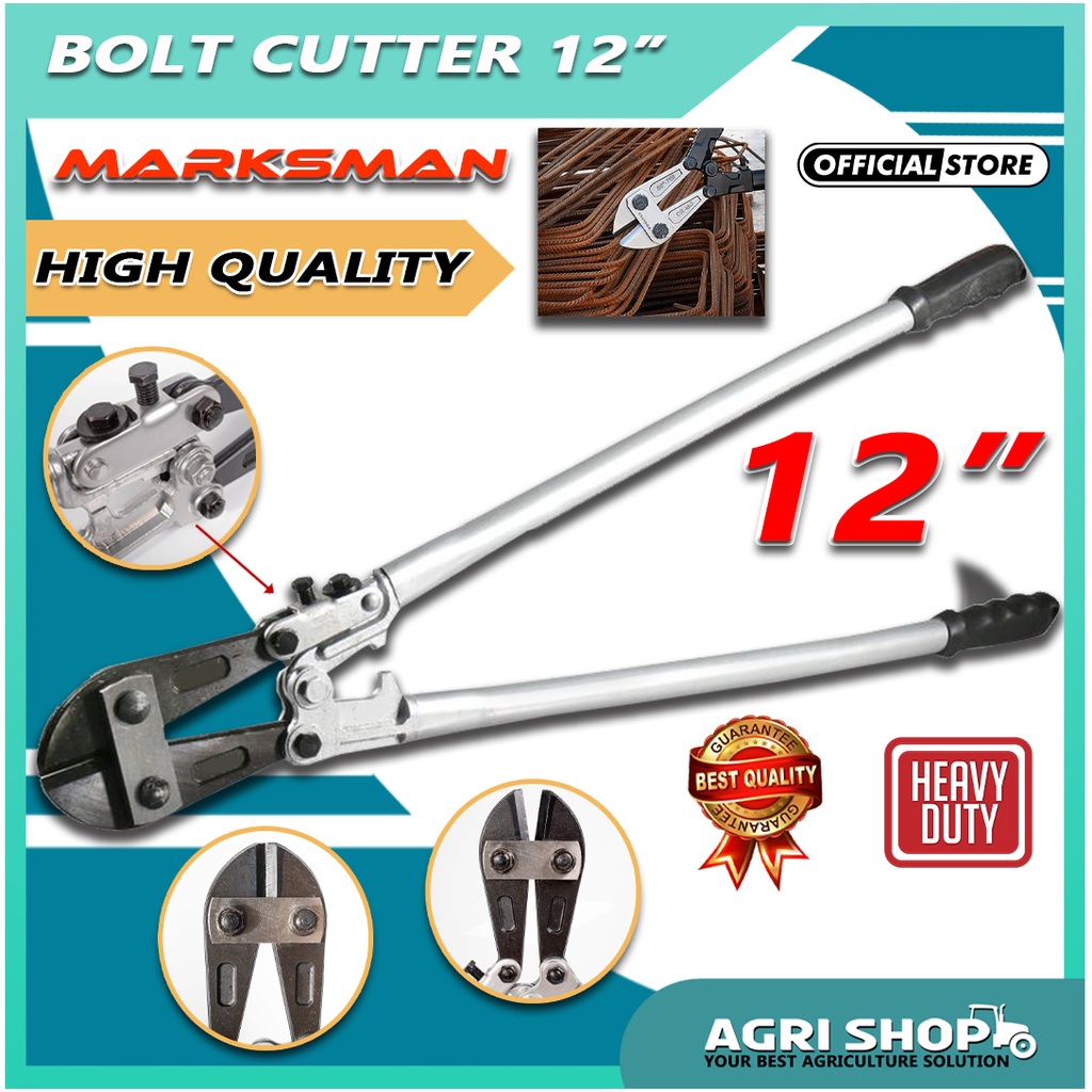 Agrishop 12" MARKSMAN Bolt Cutter Heavy Duty Steel Lock Cutter Besi ...