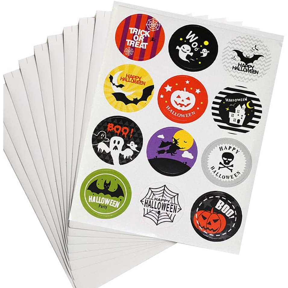 Halloween Pumpkin Ghost Sticker Packaging Sticker Gift Stickers Labels ...