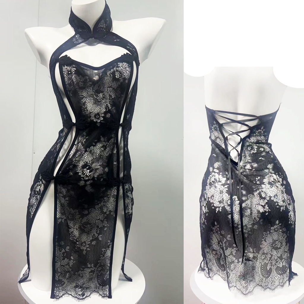 Pure Desire Plus Size Fat MM Uniform Temptation cos Cheongsam Bed ...