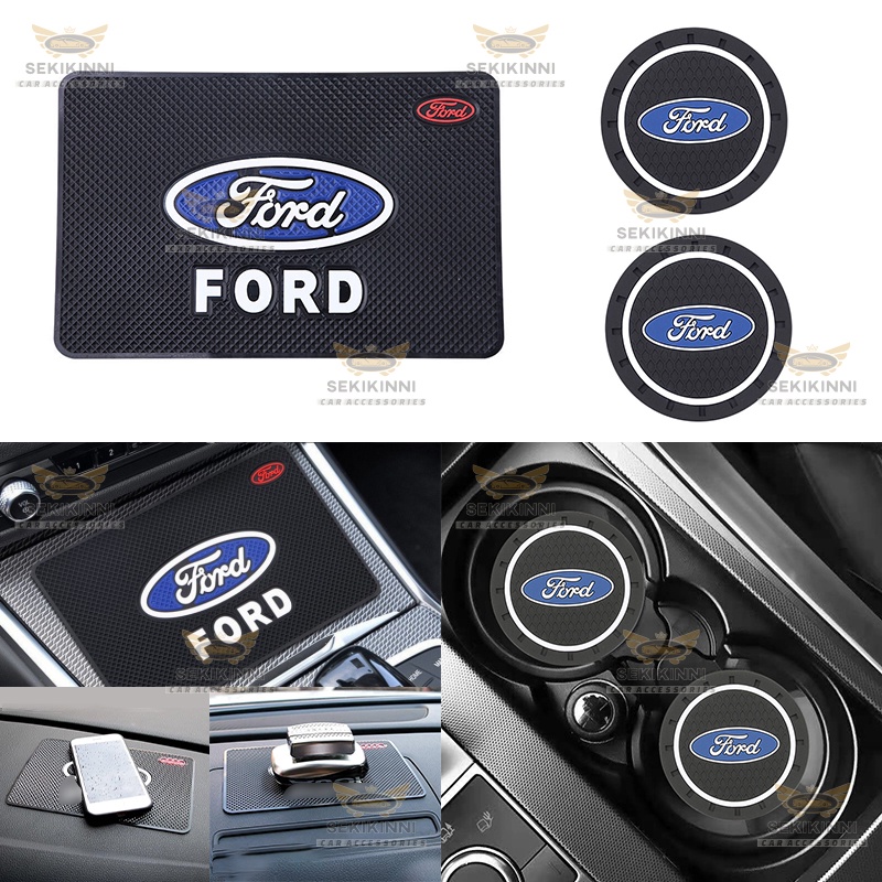 sekikinni Ford Ranger Car Coaster Water Cup Mat Silicone Epoxy Non-Slip ...