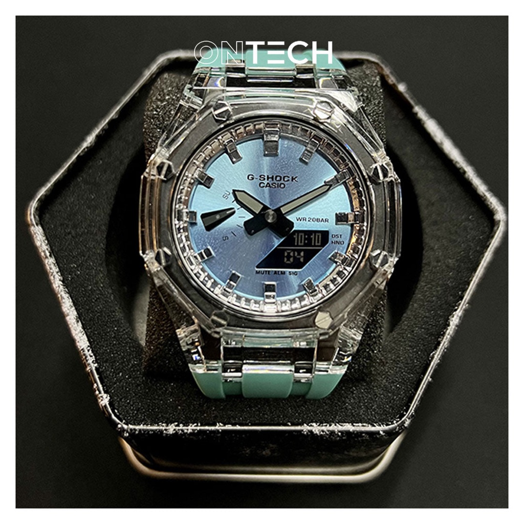 Casio G-Shock "CasiOak Custom" Light Blue (Full Transparent Bezel ...