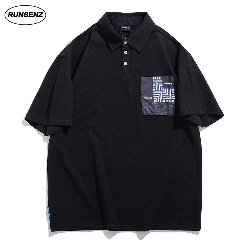 M-8XL Fat Man Big Size Polo T Shirt Black Men Casual Loose Oversize Short Sleeve Shirt | Shopee ...