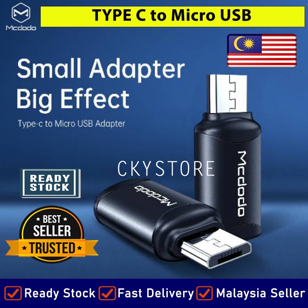 Mcdodo OT-7690 3A Connector Adapter OTG TYPE C to Microusb Fast Data ...