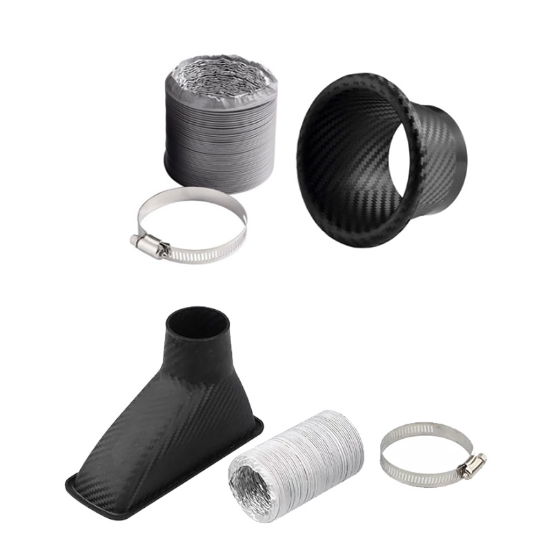 Air Intake Vent Car Front Bumper Grille Inlet Pipe Kit Injection System ...