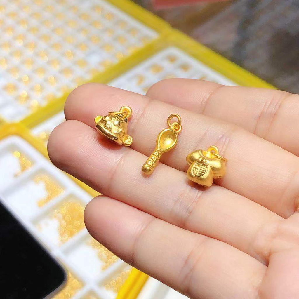 Emas loket 916 hand rope small spoon official clothes official DIY ...