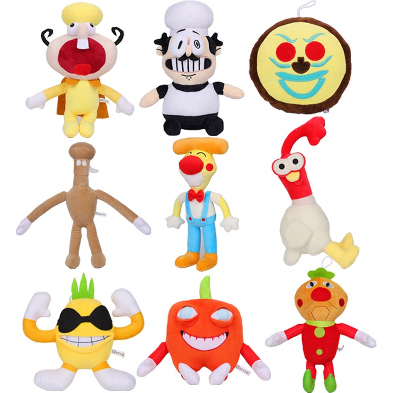 Pizza Tower peppinos Plush Toys Peppino Pizza Face Stuffed Dolls Gift ...