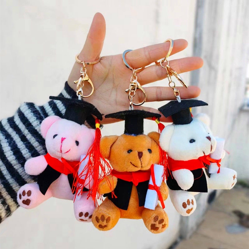 Keychain Doctor Bear Plush Toy Bouquet Packaging Material Anak Patung ...