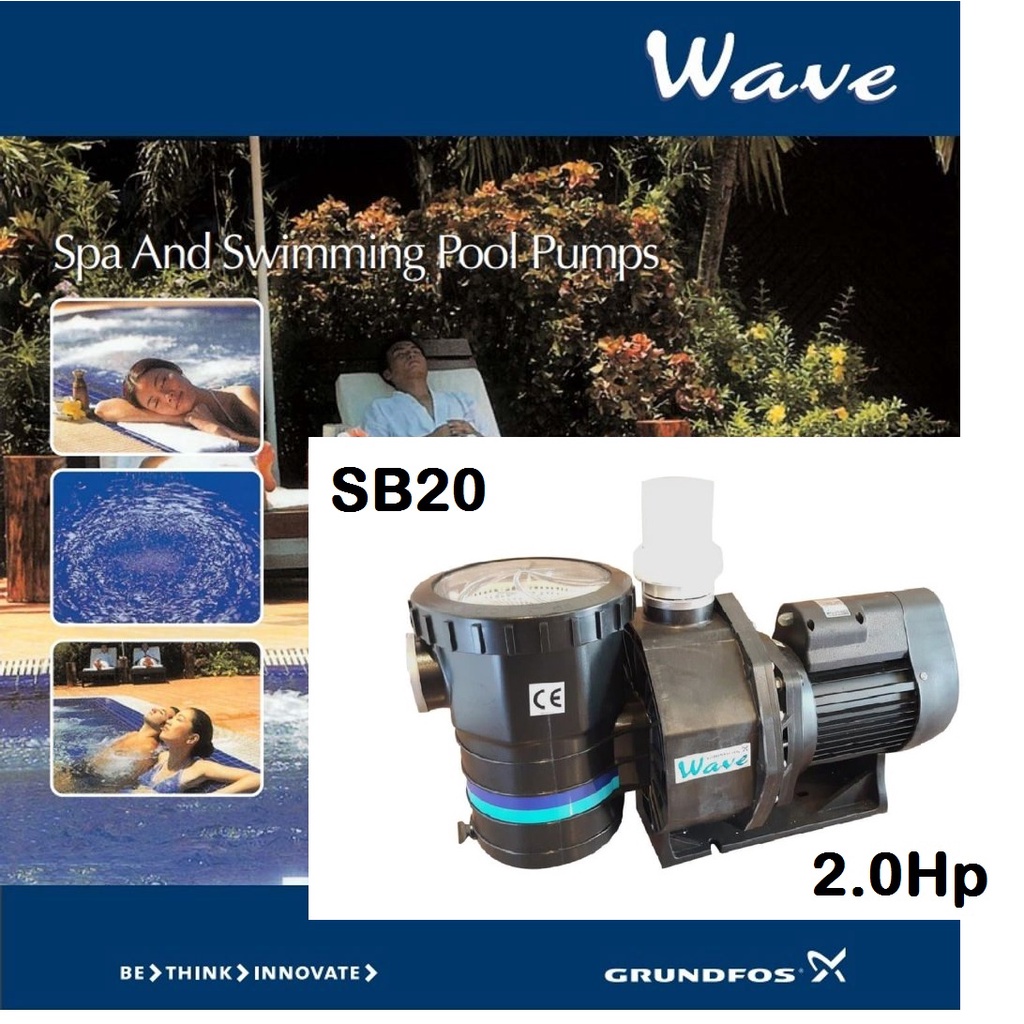 Grundfos Wave SB 2.0Hp 540L/min Centrifugal Swimming Pool Pumps ...