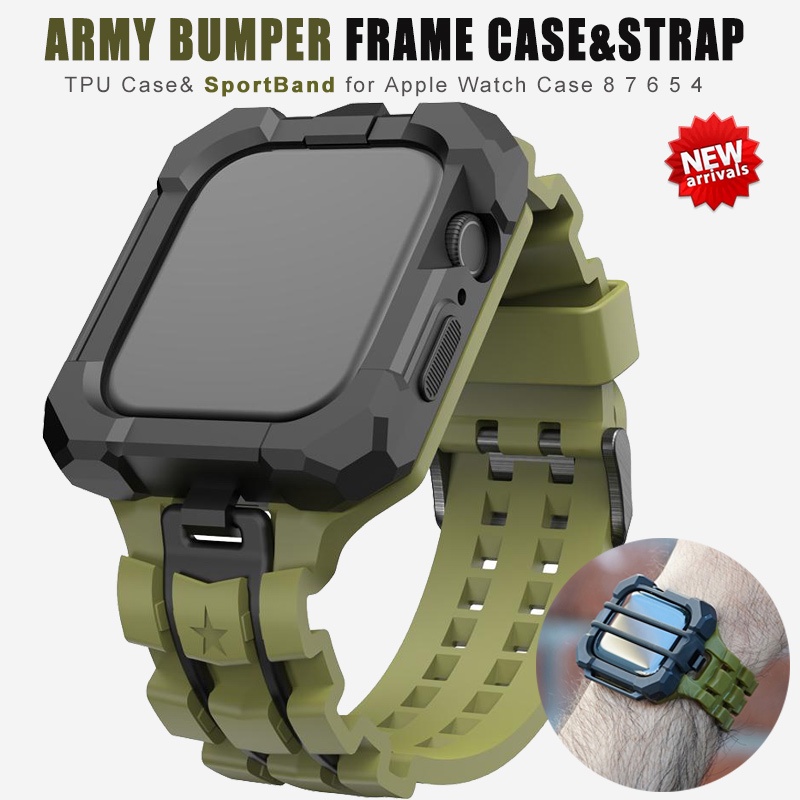 Sports Outdoor Bumper Frame Case Strap Rubber band Compatible For apple ...