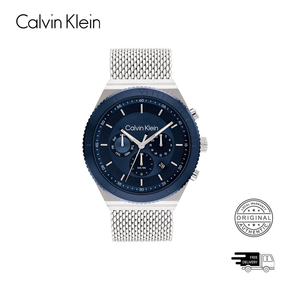 Calvin Klein Fearless Blue Men's Watch | Shopee Malaysia