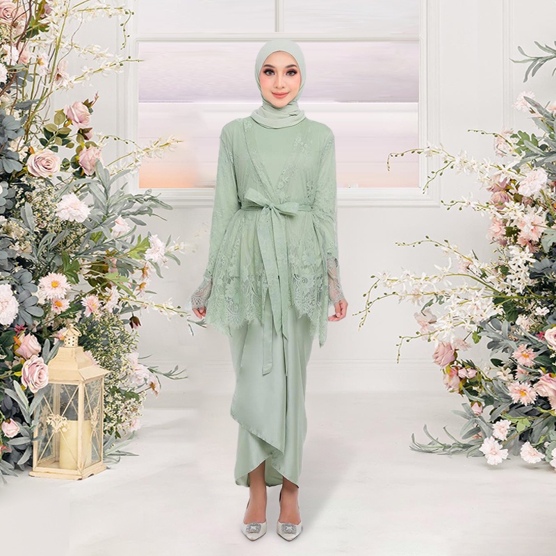 Kebaya Lace Kebaya Baju Kurung Moden Muslimah Sesuai Untuk Nikah/Tunang ...