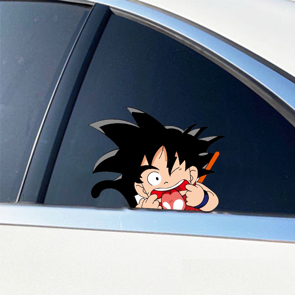JDM Anime Dragon Ball Goku Cartoon Logo Reflect Vinyl Sticker Car Body ...