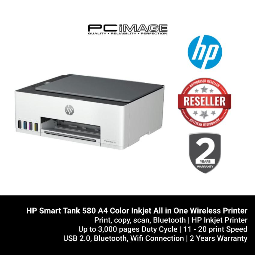 HP Smart Tank 580 A4 Color Inkjet All in One Wireless Printer | Shopee ...