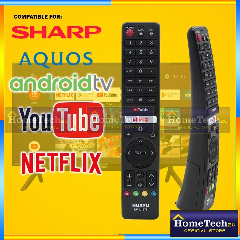 New RM-L1678 For Sharp AQUOS LCD LED Smart TV Remote Control GB234WJSA ...