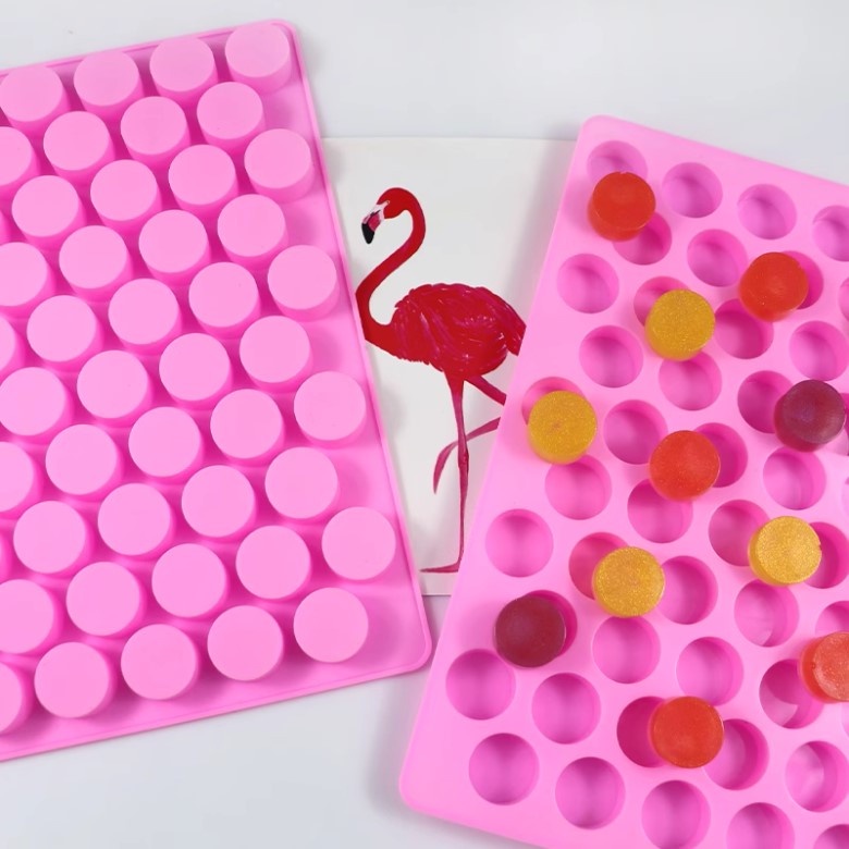 55 Cav Mini Round Silicone Mold Jelly Mould 迷你圆形硅胶模燕菜果冻模 Acuan Silikon ...