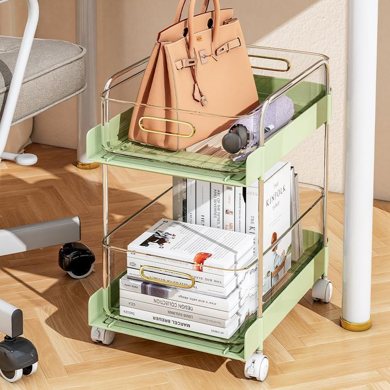 Movable Bookshelf under Table Multi-Layer Floor Household Storage Rack ...