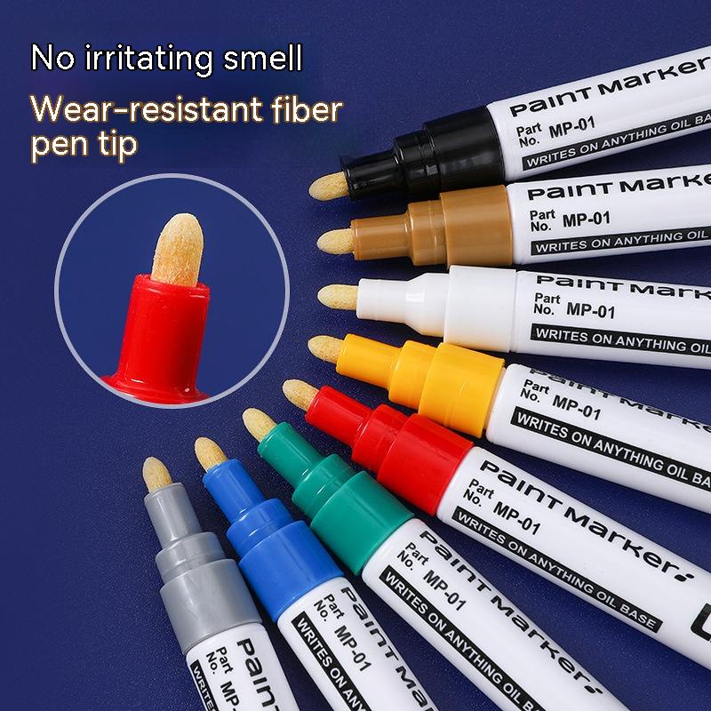 12 Colors Paint Marker Pens Permanent Oil Based Paint Markers Medium ...
