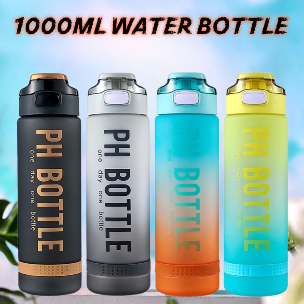 1L Sport Outdoor Fitness Gym Water Bottle Botol Large Capacity Water ...