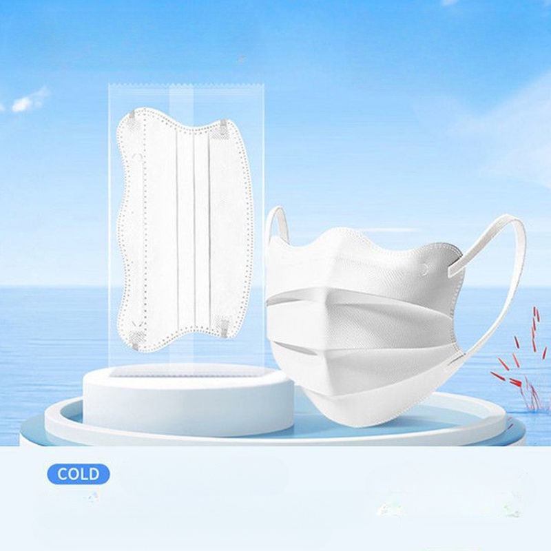 Ready stock 50pcs Adult/Kid Ice Facemask Curved Butterfly Wave V-Shaped ...