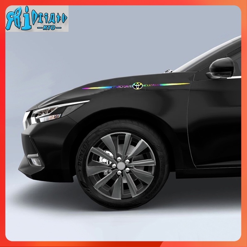 RTO Reflective Car Logo Stickers Letters Auto Body Decal Automobiles ...