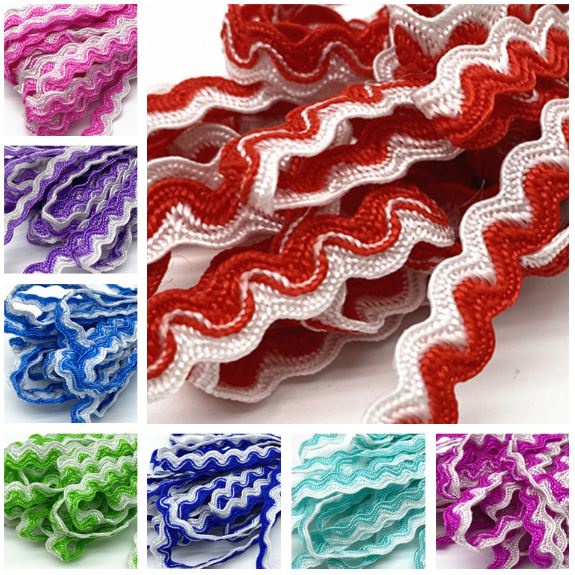 1yard Double Color Curve Wavy Lace Trim Ribbon For Handmade DIY Sewing ...