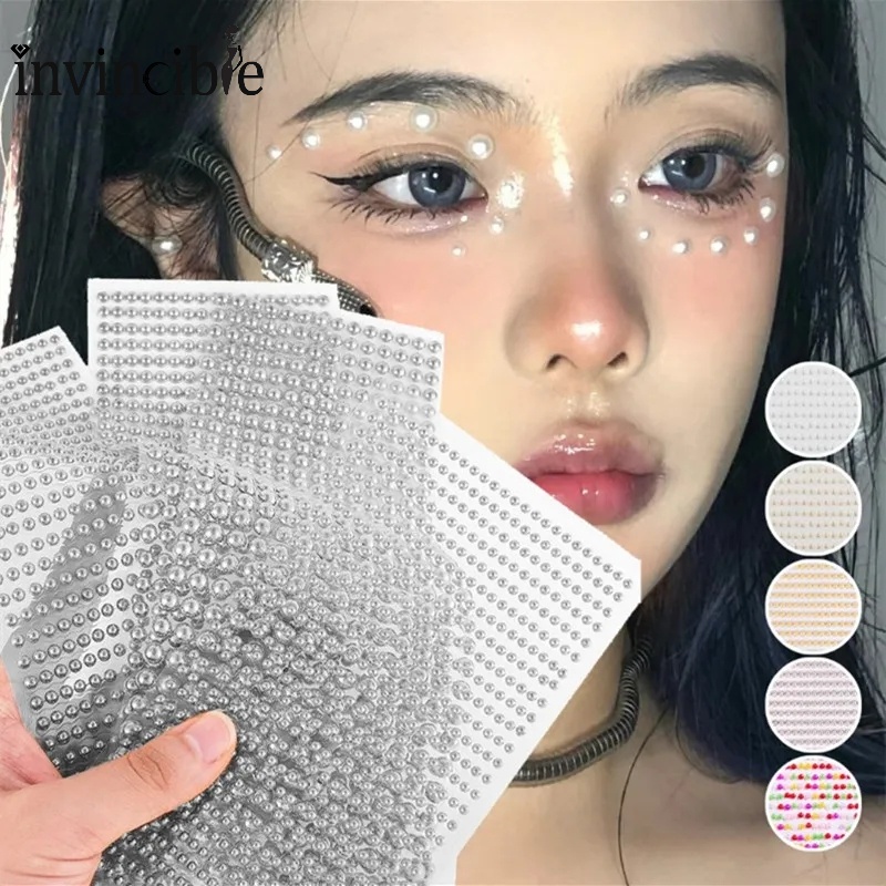 Colorful Face Jewels Pearl Sticker/ Party Festival Makeup Self Adhesive ...