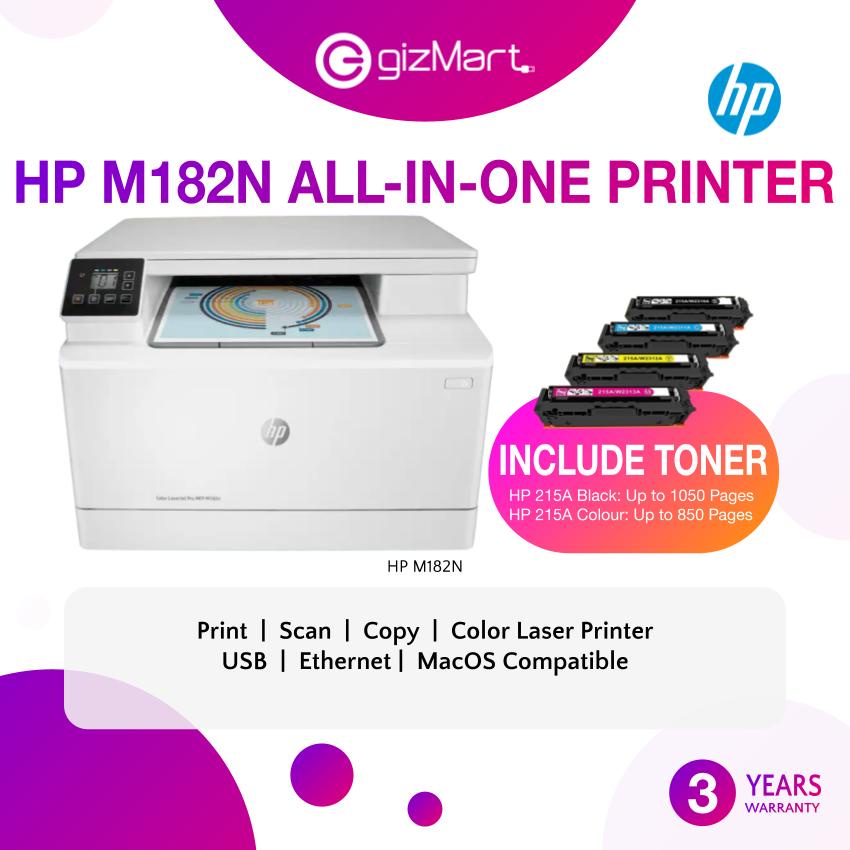 HP Color LaserJet Pro MFP M182n All-In-One Printer Print/Scan/Copy ...