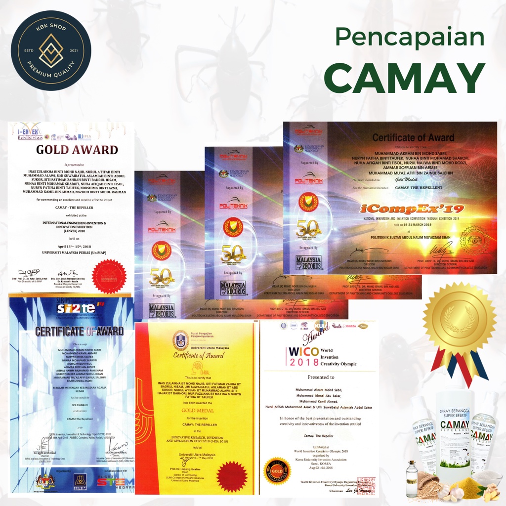 CAMAY Spray Serangga Organik Spray Lipas Semut Nyamuk Lalat Pokok Anai ...
