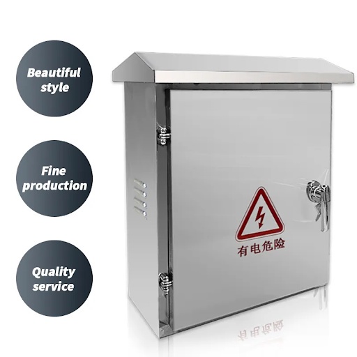 Public 304 Stainless Steel / Iron Power Box TNB Electrical Box Triple ...