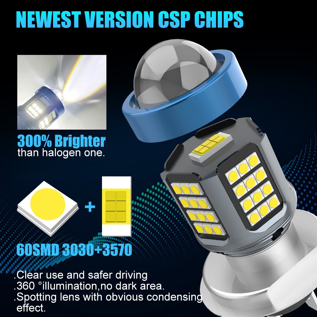 360° LED Light For Motorcycle Mini Driving Light Spot Light M5 T19 P15D H4 H6 headlight DC12V ...