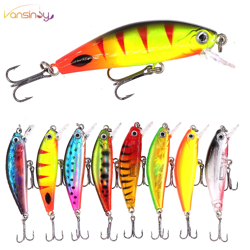 Fishing Lure 6.7g/5.5cm Slow Sinking Water Long Throw Lure Hard Bait Minnow 3D Eyes Laser ...