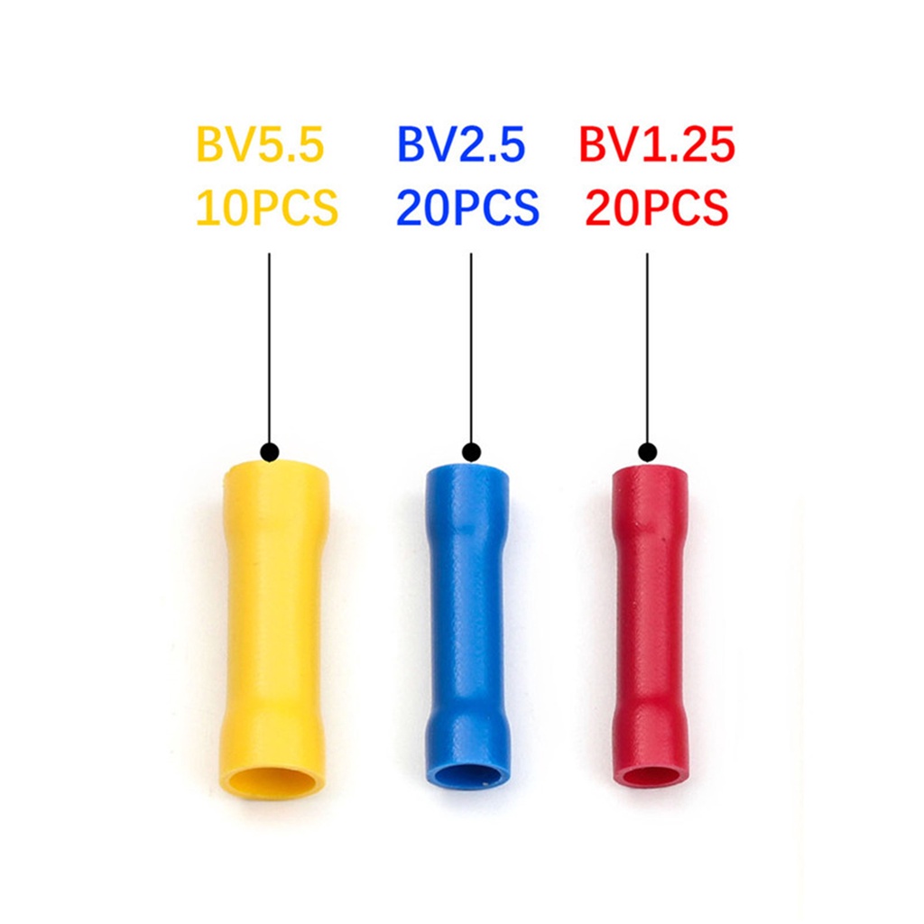 Electrapick BV2/BV1.25/BV5.5 Insulated Straight Butt Connectors - Red ...