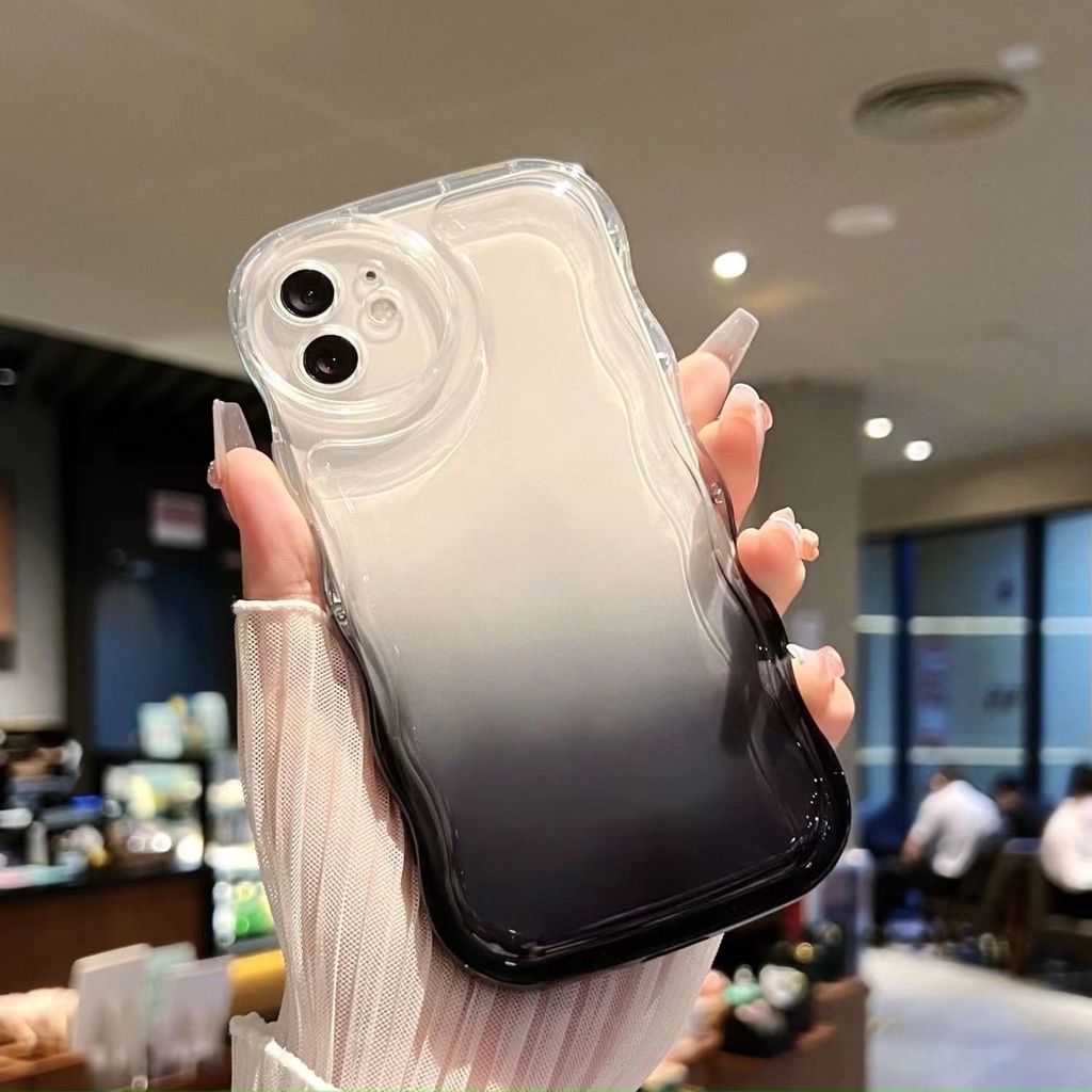 Smudge Gradient Black Phone Case Silicone Soft Case Airbag Shockproof ...