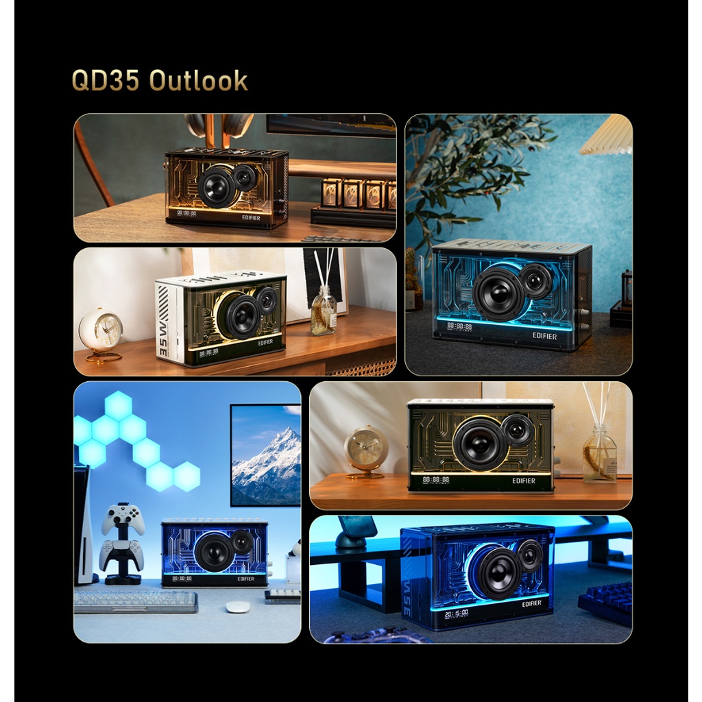Edifier QD35 Tabletop Bluetooth Speaker | 35W GaN charger | AUX In ...