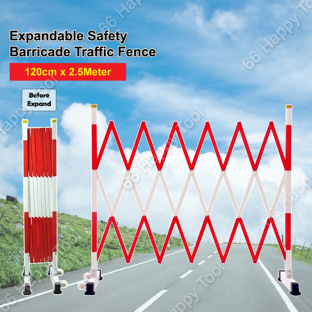 2.5 Meter Safety Barricade Traffic Fence Tubular Insulated Retractable ...