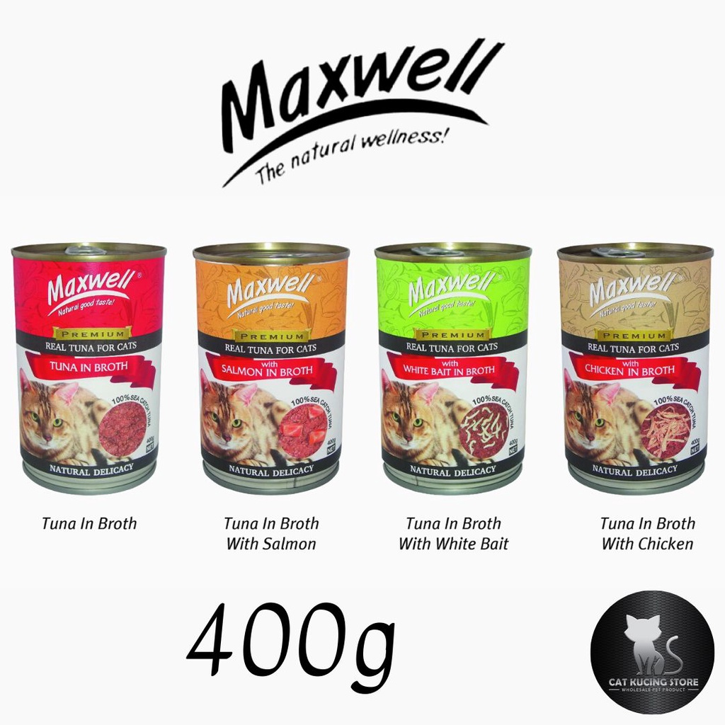 Maxwell Cat Canned Food Cat Wet Food 400g / Makanan Kucing | Shopee ...