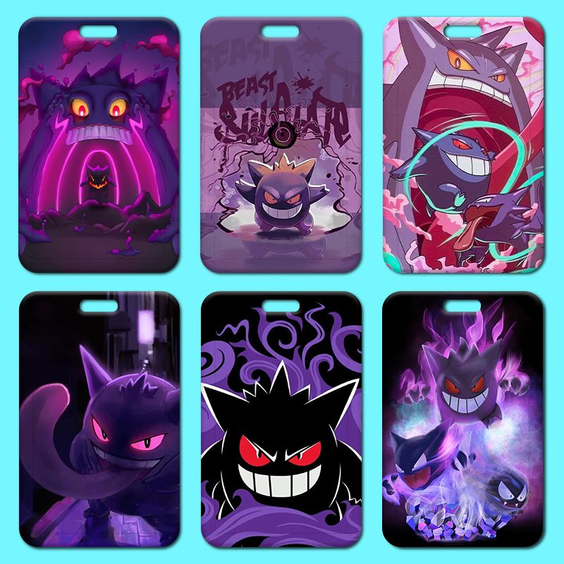Anime Cartoon Pokemon Genger Cute Version DIY Student School Campus ID ...