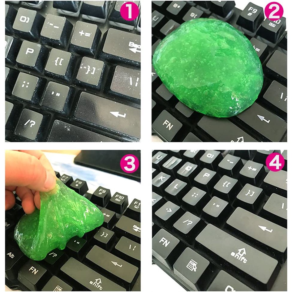 SUPER CLEAN Keyboard Cleaner Gel HI-TECH COMPOUND Reusable Dust ...