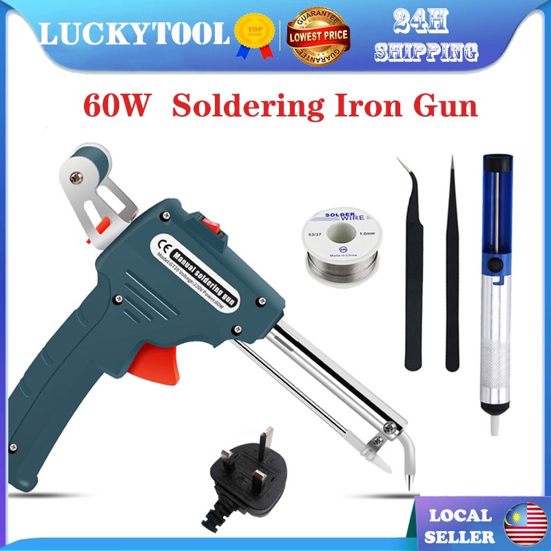 IFONSEN Auto Welding Automatic Feed Soldering Iron gun, 220V 60W Electric Temperature Tool ...
