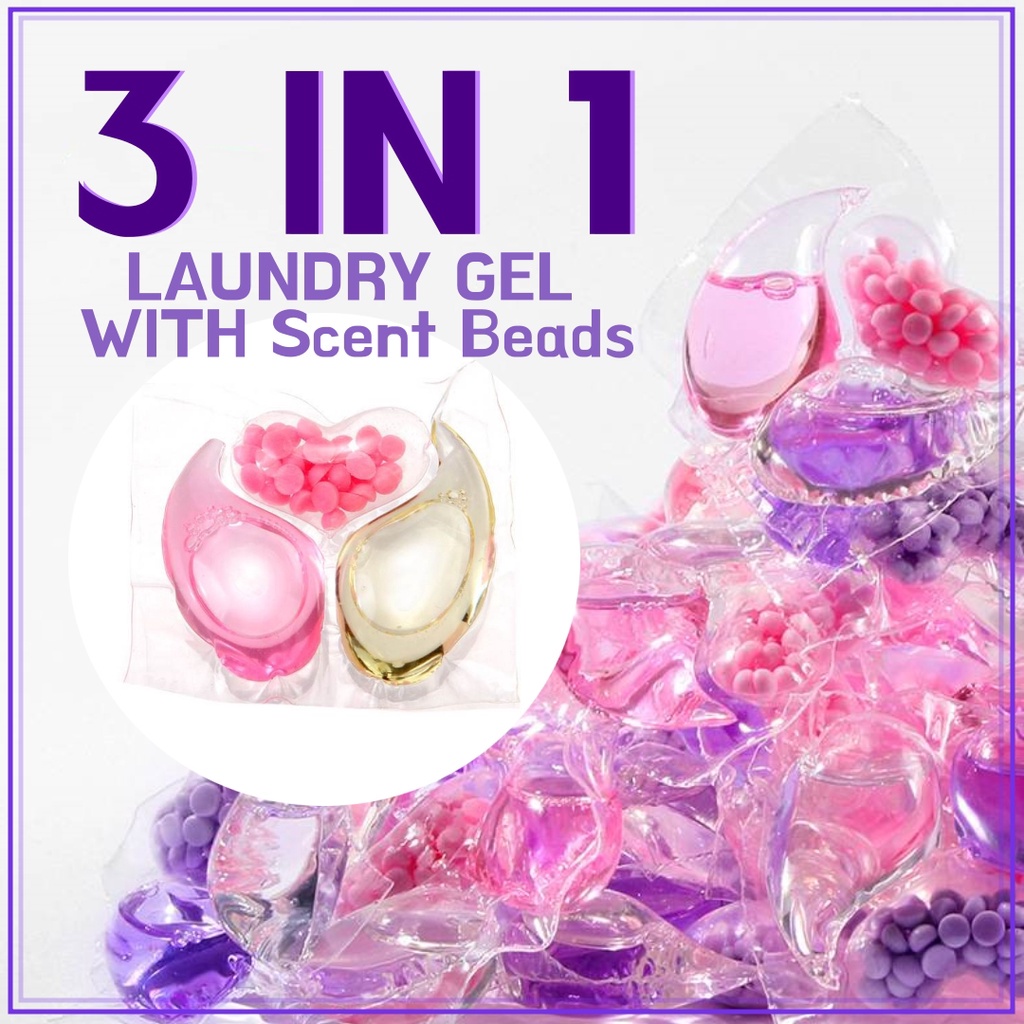 (1 PCS) 3 IN 1 Laundry Gel With Scent Beads Softener Concentrate ...
