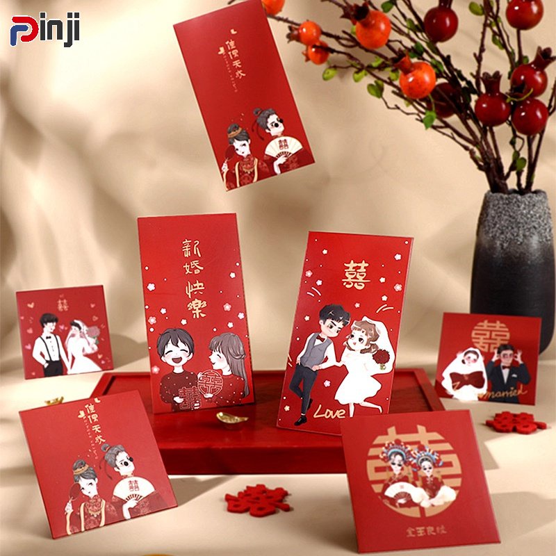 Creative Wedding Red Envelope Angpao Foldable Marriage Blessing Red ...
