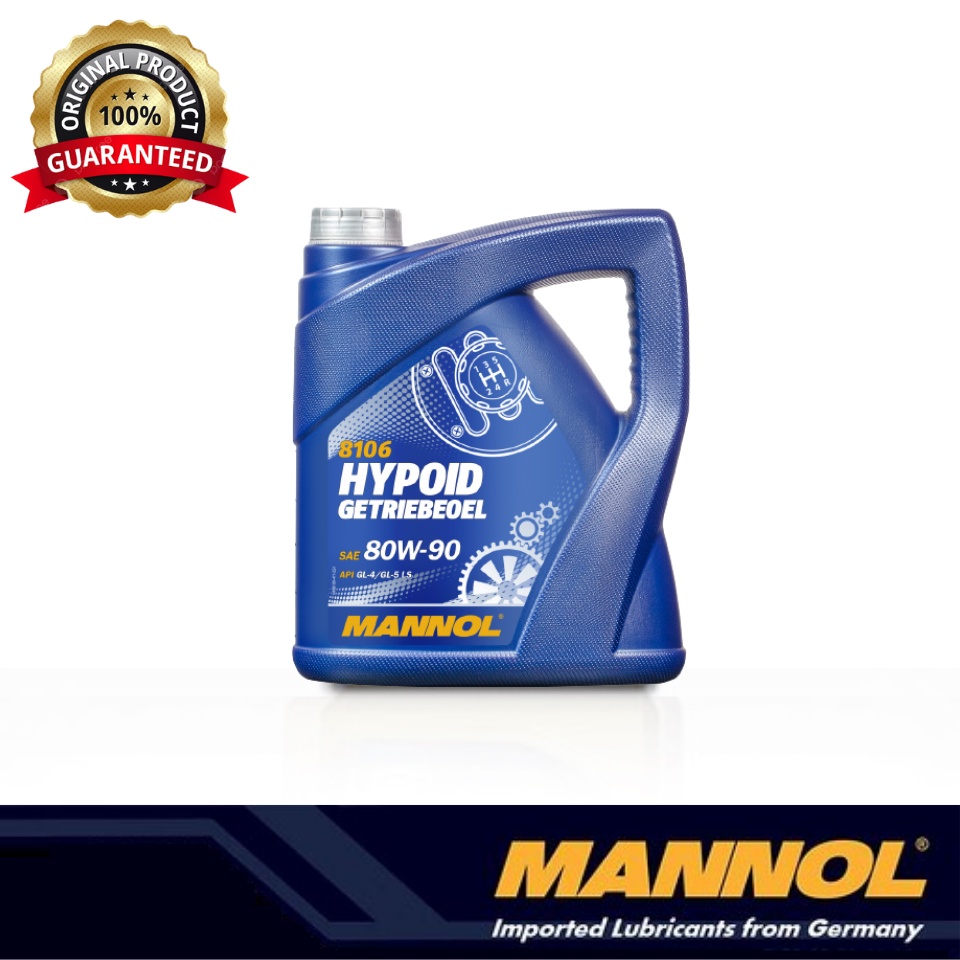 💯Original MN8106-4 MANNOL Hypoid Getriebeoel 80W-90 4Liter | Shopee ...